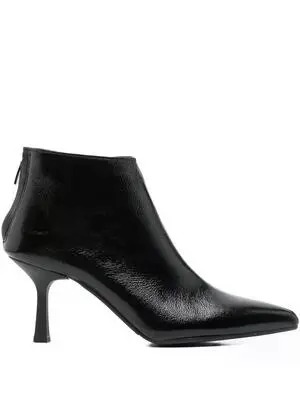 GISEL MOIRE 75mm Pointed-toe Leather Boots