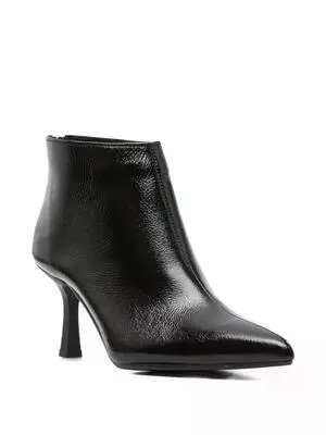 GISEL MOIRE 75mm Pointed-toe Leather Boots