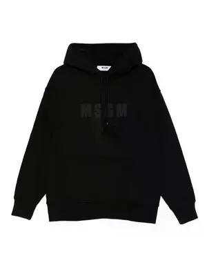 MSGM Logo-print Hoodie - Black
