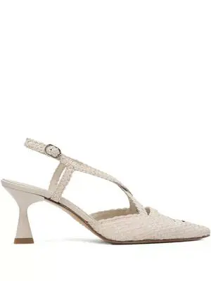 TONI PONS Woven Leather Ankle-strap Pumps