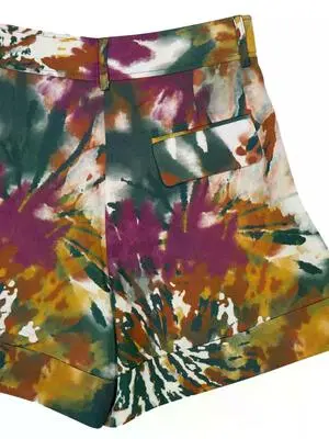 PAULA Pleated Tie-dye Shorts