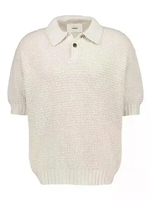 Commas Textured Knit Polo Shirt