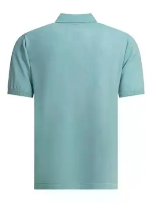 BEAMS Short-sleeve Cotton Polo Shirt - Blue