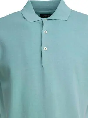 BEAMS Short-sleeve Cotton Polo Shirt - Blue