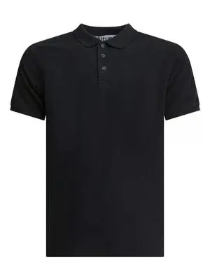 ALTUM Short-sleeve Buttoned Polo Shirt - Black