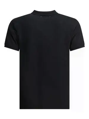 ALTUM Short-sleeve Buttoned Polo Shirt - Black