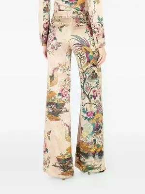 Roberto Cavalli Floral Printed Trousers