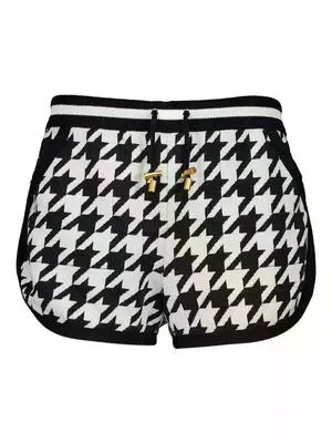 Balmain Houndstooth Knit Shorts
