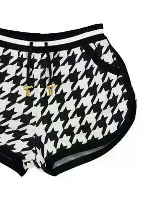Balmain Houndstooth Knit Shorts