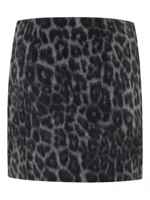 Federica Tosi Leopard-print Mini Skirt - Black