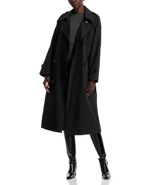 Women's black trench coat