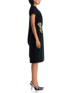 Rickie Freeman For Teri Jon Embellished Cape Dress