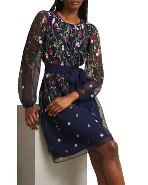 HOBBS LONDON Emmy Embroidered Dress