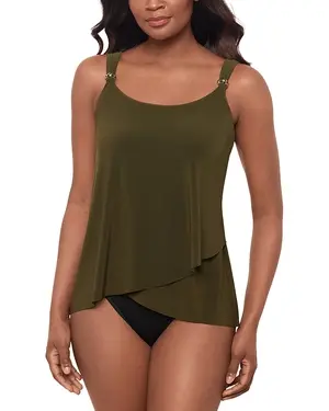 Miraclesuit Razzle Dazzle Tankini Top - Nori