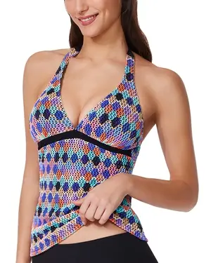 GOTTEX Retro Riviera Halter Tankini Top