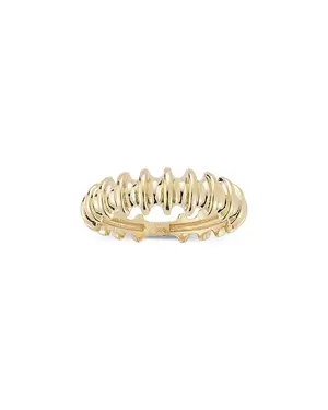 Bloomingdale'S 14k Yellow Ribbed Band Ring - Gold