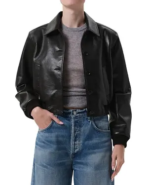 Citizens Of Humanity Lola Bomber Jacket - Brown