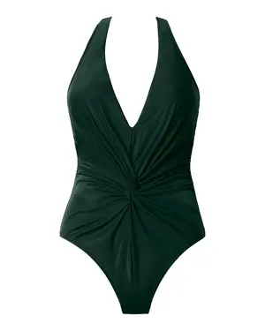 Magicsuit V Neck Twist Front One Piece Swimsuit