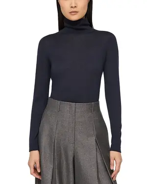 Lafayette 148 New York Cashmere Stand Collar Pullover Sweater