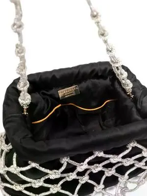 Rosantica Crystal-embellished Satin Clutch