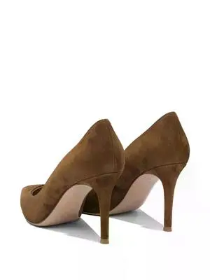 GIANVITO ROSSI 85mm Suede Pointed-toe Pumps - Brown