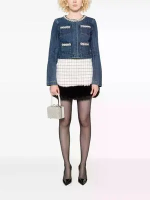 SELF-PORTRAIT Embellished Denim Jacket