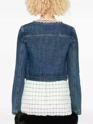 SELF-PORTRAIT Embellished Denim Jacket