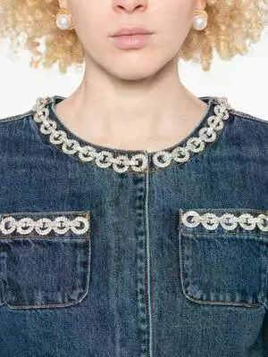 SELF-PORTRAIT Embellished Denim Jacket
