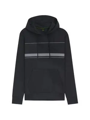 BOSS Logo-embossed Hoodie - Black
