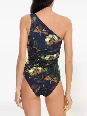 BRIGITTE Floral-print One-shoulder Swimsuit