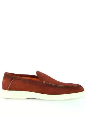 Santoni Suede Loafers - Brown
