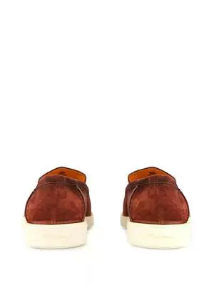 Santoni Suede Loafers - Brown