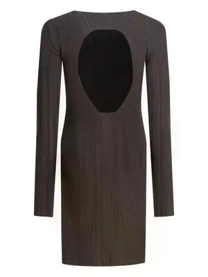 Rick Owens Ribbed Open-back Midi Dress