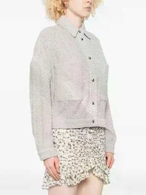 IRO PARIS Textured Pocket Jacket - Grey