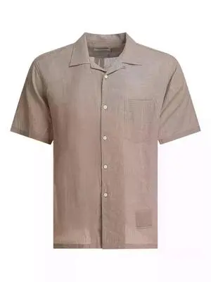 NONNATIVE Revere-collar Linen Shirt - Neutrals