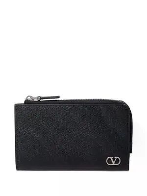 Valentino Garavani Zip-around Logo Card Holder - Black