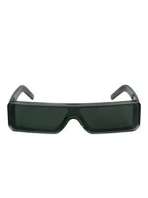 Rick Owens Geth Rectangle-frame Sunglasses - Green