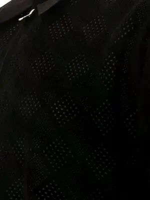 BEAMS Zip-front Mesh Polo Shirt