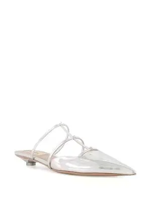 Valentino Garavani Palladium Mules - Silver