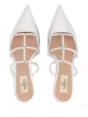 Valentino Garavani Palladium Mules - Silver