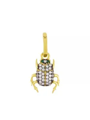 Begum Khan 24k-plated Scarab Hoop Earring - Gold