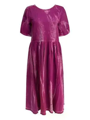 GANNI Buckle-fastening Pleated Midi Dress