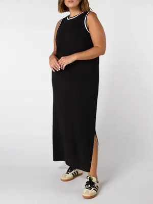 LIVE UNLIMITED Crochet Trim Maxi Dress