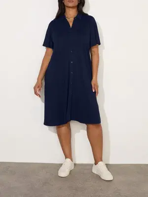 LIVE UNLIMITED Flutter Sleeve Shirt Dress