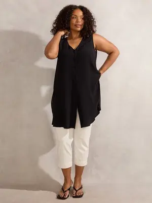 LIVE UNLIMITED Split Front Tunic