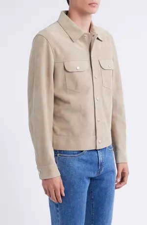FRAME Suede Trucker Jacket