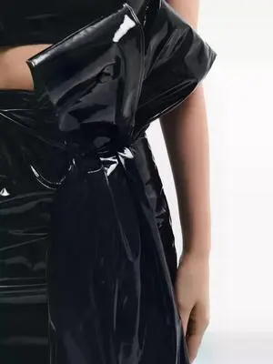 LIKA Bow-detail Draped Mini Skirt