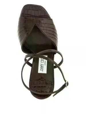JIMMY CHOO 125mm Karli Platform Sandals - Brown