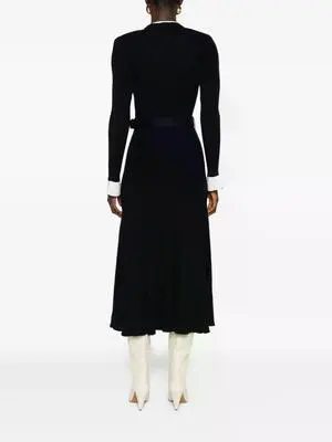 SELF-PORTRAIT Button-detailed Ribbed-knit Maxi Dress