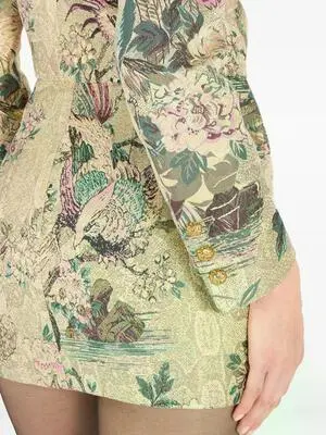 Roberto Cavalli Pheasant Floral Double-breasted Jacket